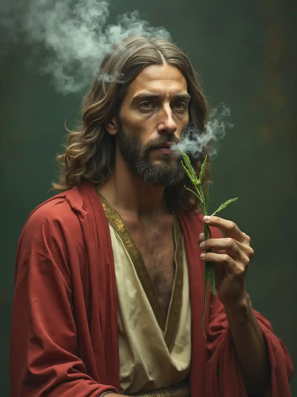 Jesus Smoking Weed Image