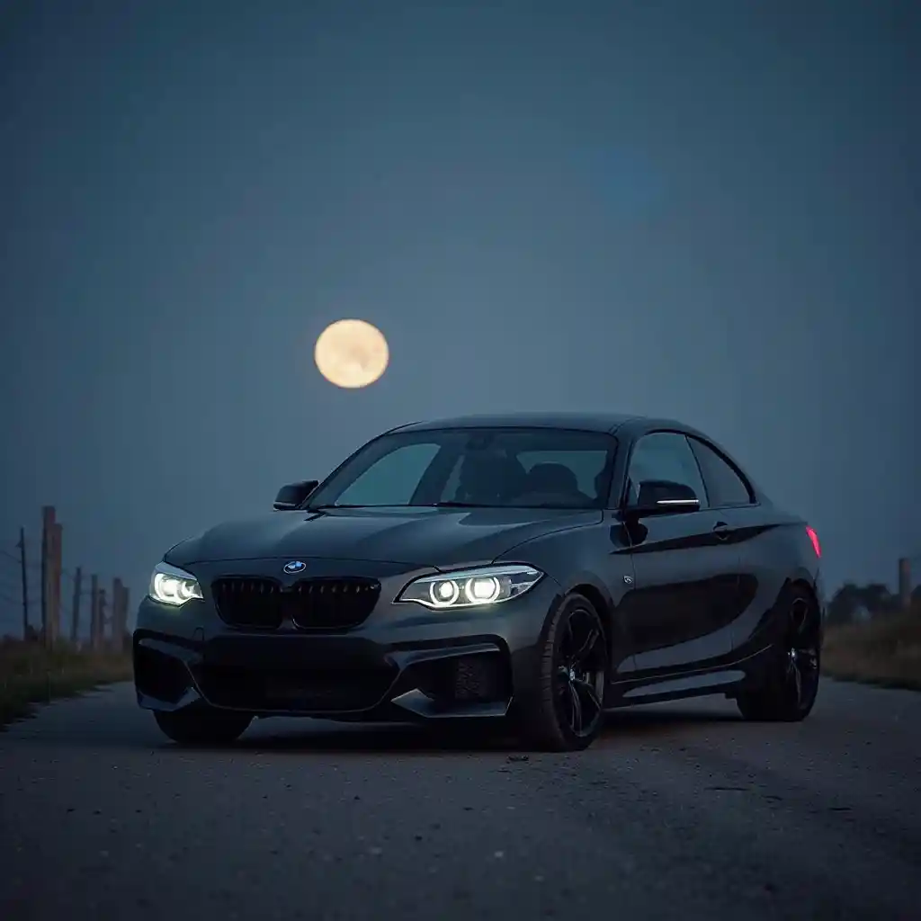 A Serene Evening with the BMW 135i Coupe Under the Moon
