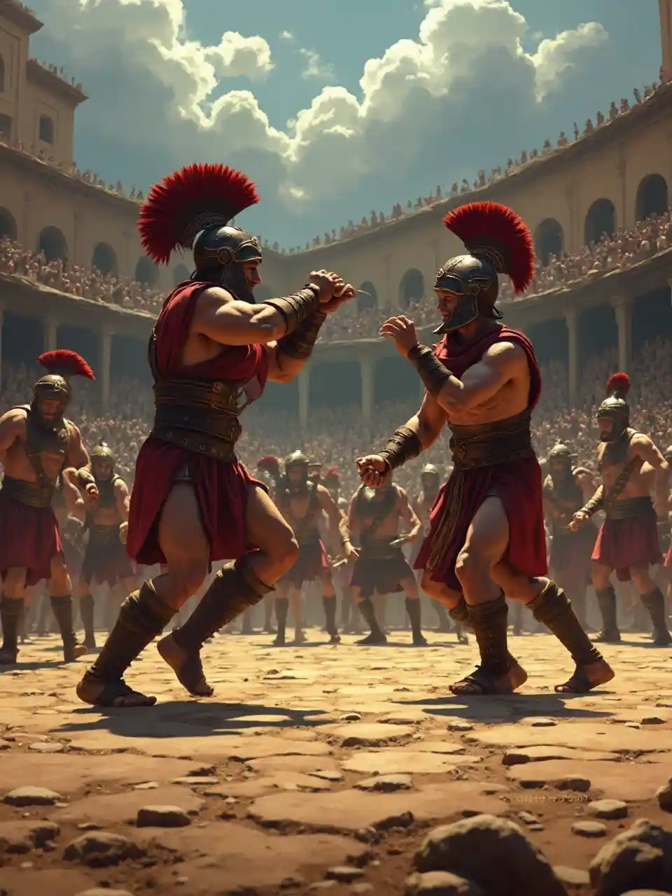 Gladiators Clash in a Retro PS1 Video Game Arena