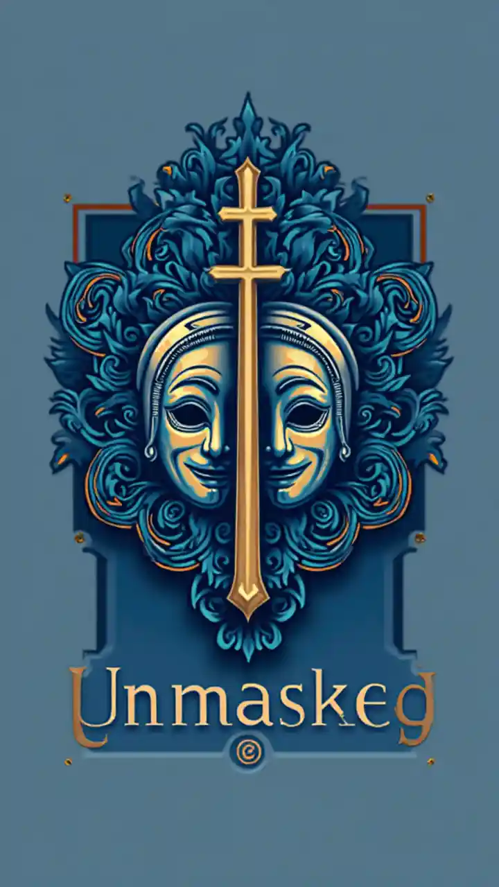 Creative Design of Unmasked Logo with Theatrical Elements