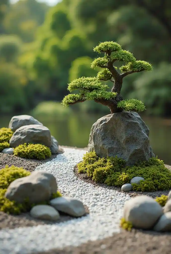 40cm Japanese Zen Miniature Rock Garden