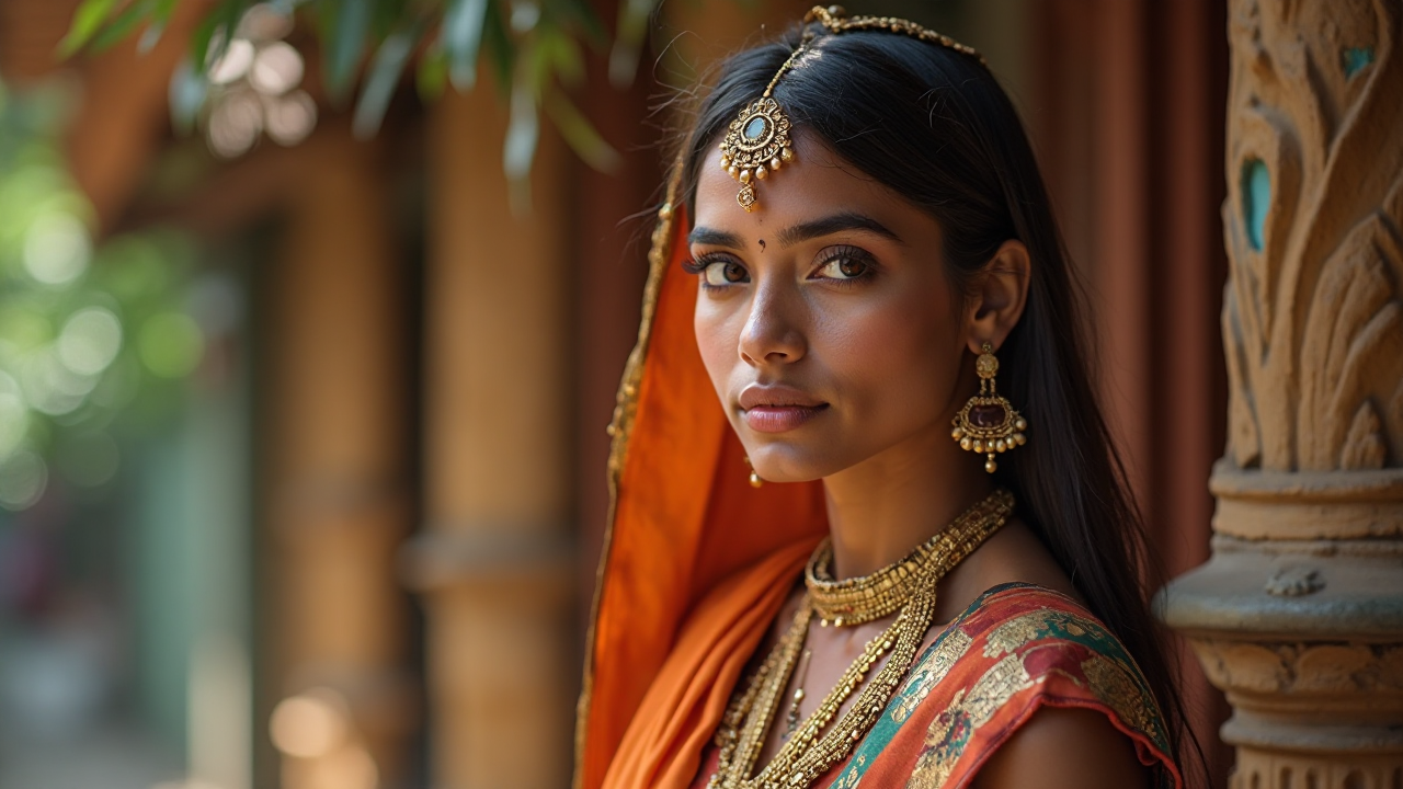 Mujer india tradicional