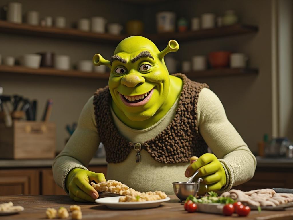 Nhà bếp Shrek trong váy công chúa ASMR